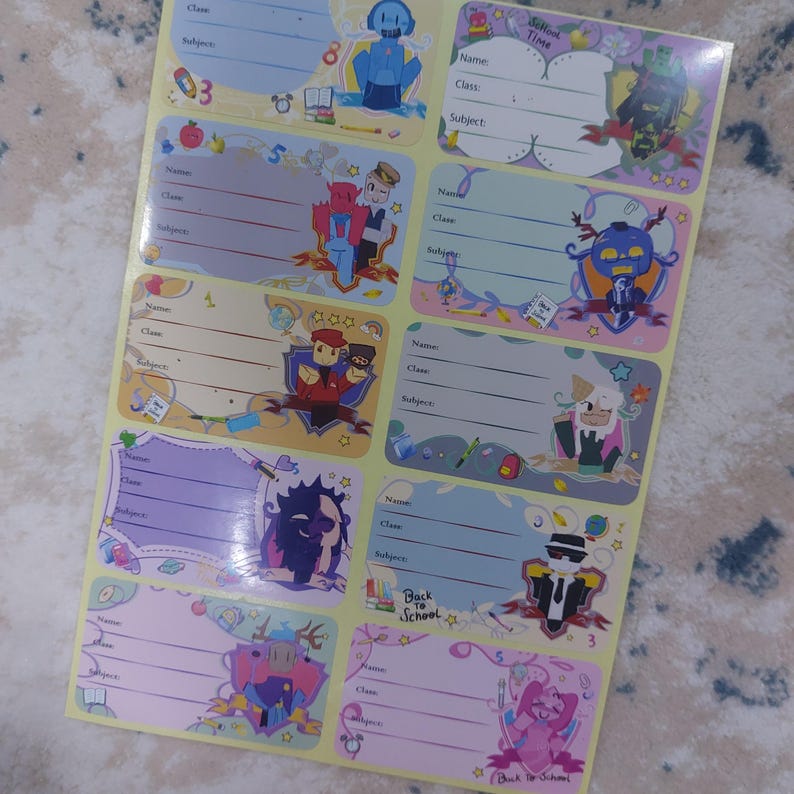 Set of 3 Stickers Roblox Forsaken Subject Label - Etsy