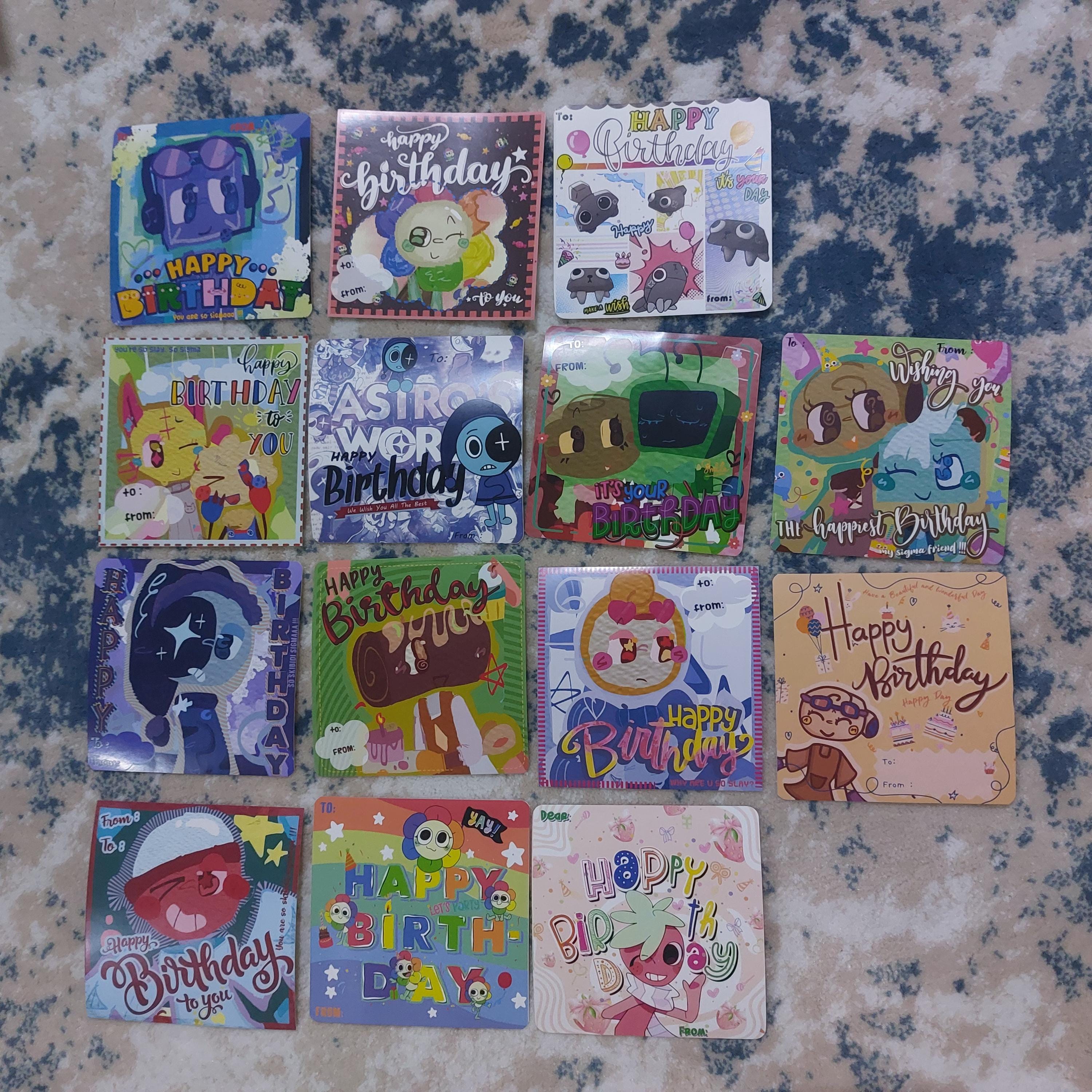 Happy Birthday Stickers Label Dandy's World Roblox Toons - Etsy