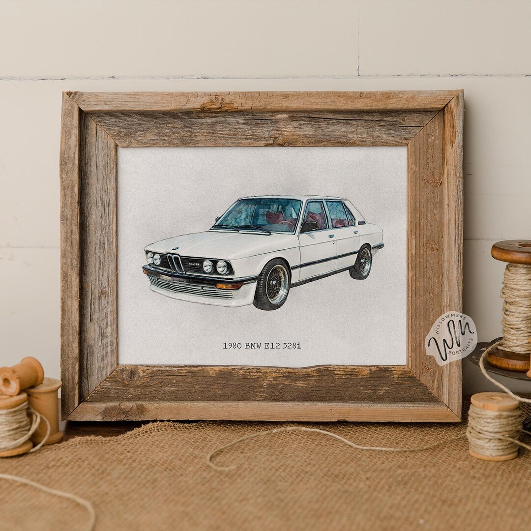 Custom Car Portrait, Car From Photo, Hand Drawn Car Drawing, Valentine ...
