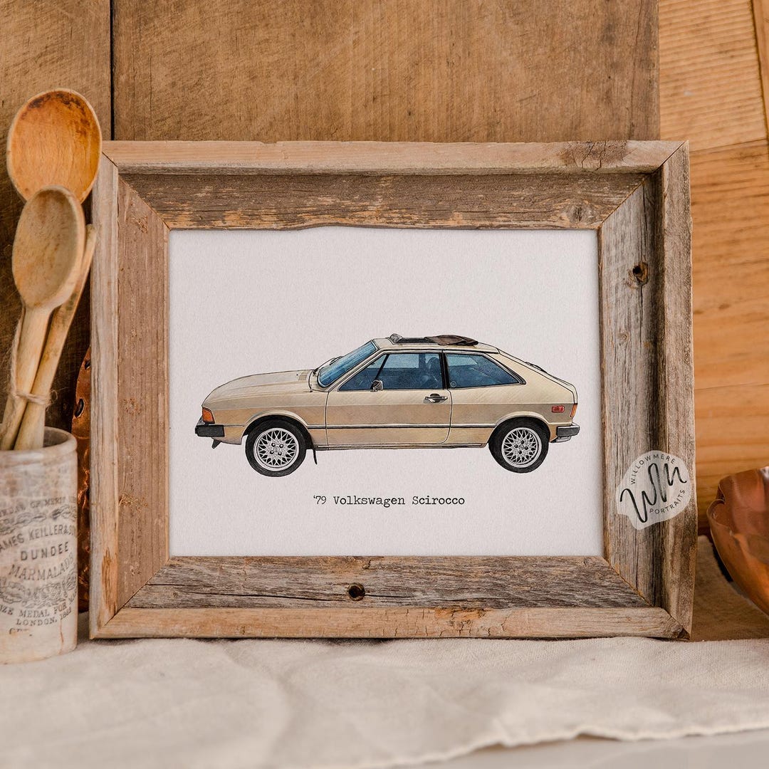 Custom Car Portrait, Car From Photo, Hand Drawn Car Drawing, Valentine ...