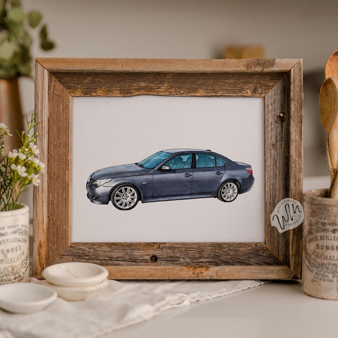 Custom Car Portrait, Car From Photo, Hand Drawn Car Drawing, Valentine ...