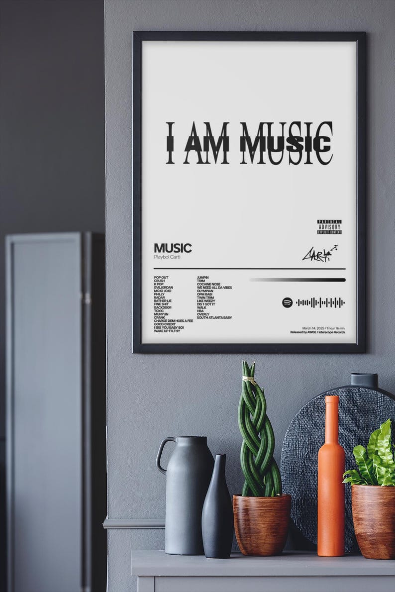 Playboi Carti I AM MUSIC Poster | Wall Art Print | Opium Aesthetic ...