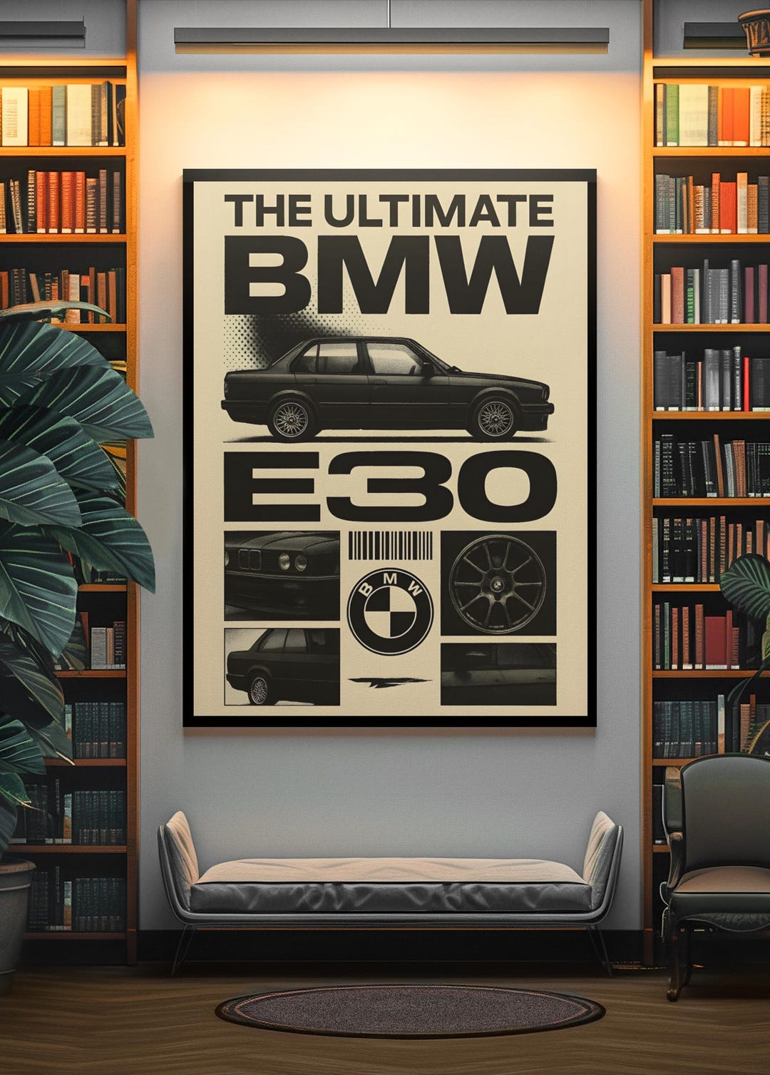 BMW M3 E30 Poster | Retro Touring Legend Wall Art | Gift for Car Lovers ...
