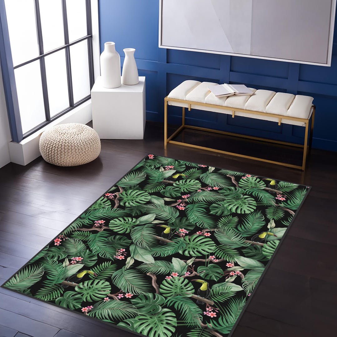 Exotic Tropical Carpet, Tropical Tranquility Rugs, Tropical Jungle Area ...
