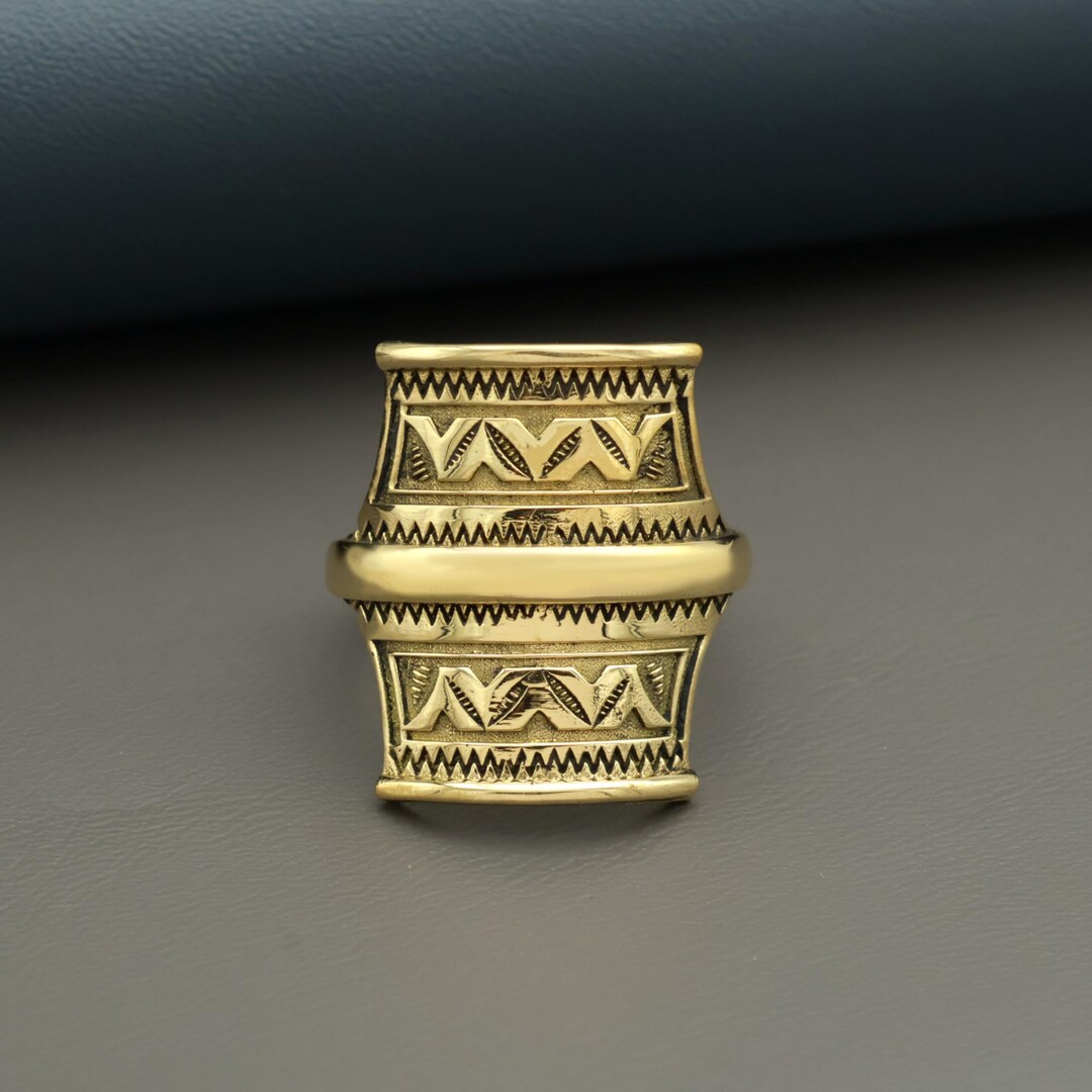 Adjustable Solid Brass Wrap Ring, Handmade Ring, Brass Unique Design ...