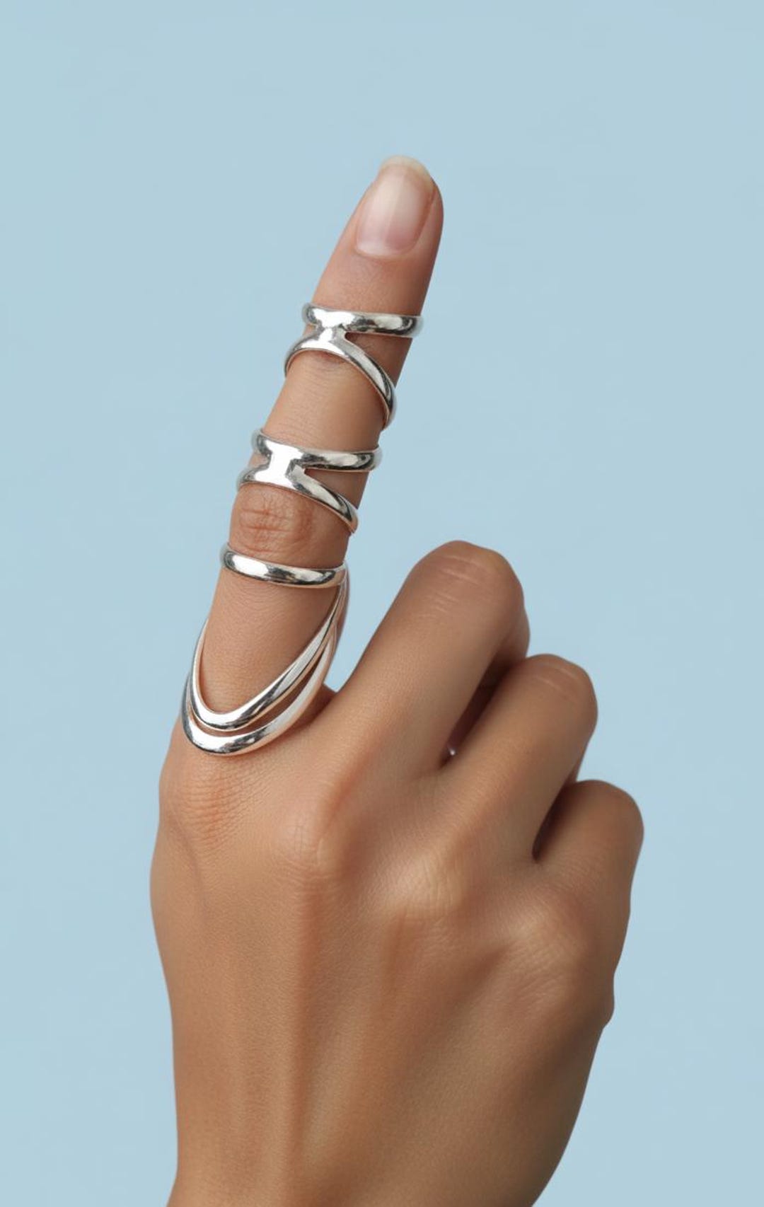 Silver Arthritis Splint Ring, Lateral Deviation Support, EDS Ring ...