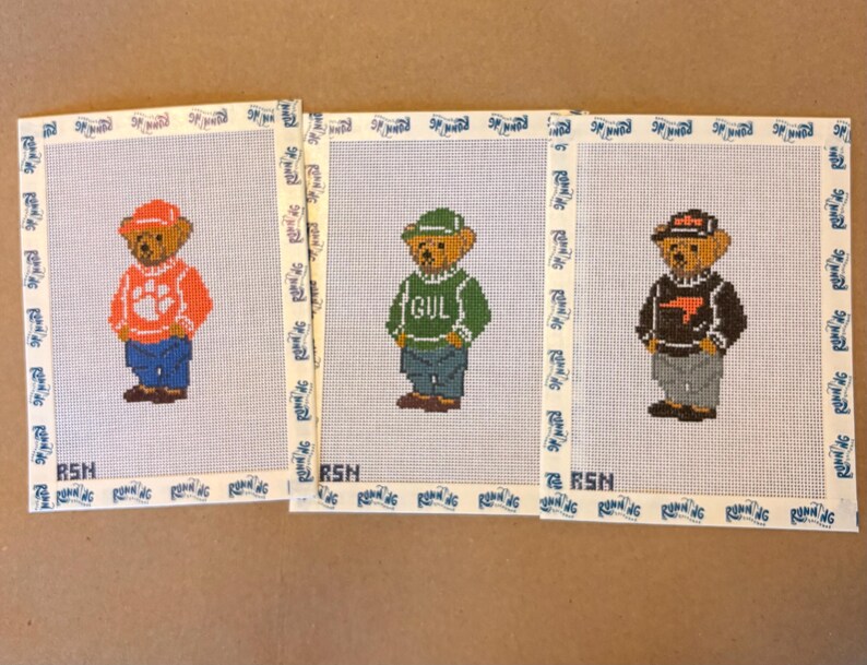 Tiger Paw Sweater Bear Needlepoint Canvas - 18 Mesh - Etsy