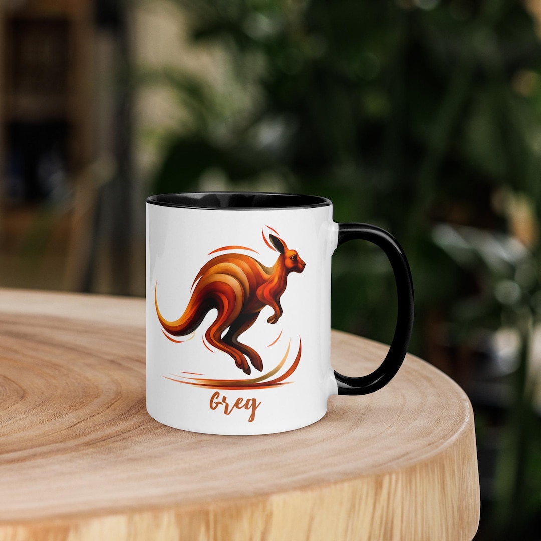 PERESONALIZED Kangaroo Mug – Kangaroo Lover Gift - Australian Gift ...