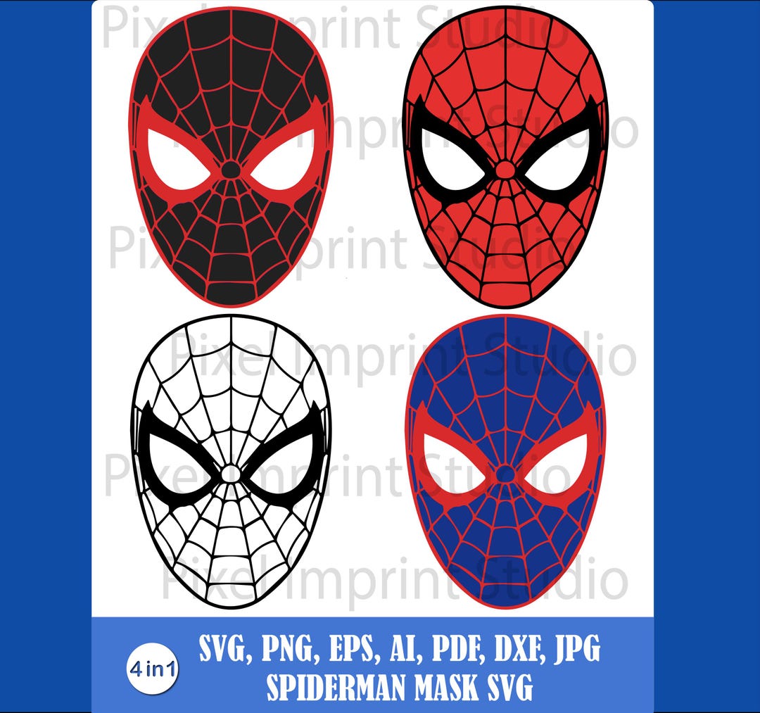Spiderman Mask SVG Bundle | Cricut & Silhouette Cut Files (digital ...