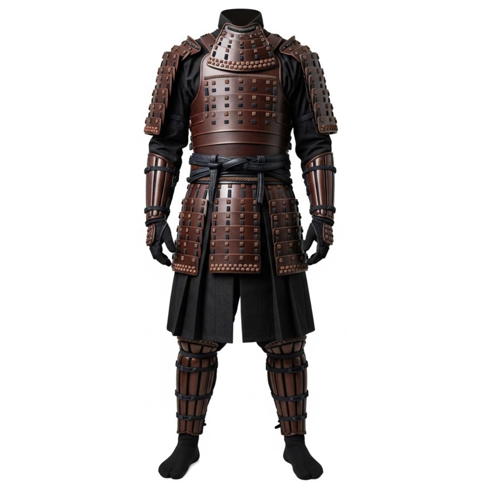 Handmade Burgundy Leather Samurai Armor Vest – Genuine Leather Ronin ...