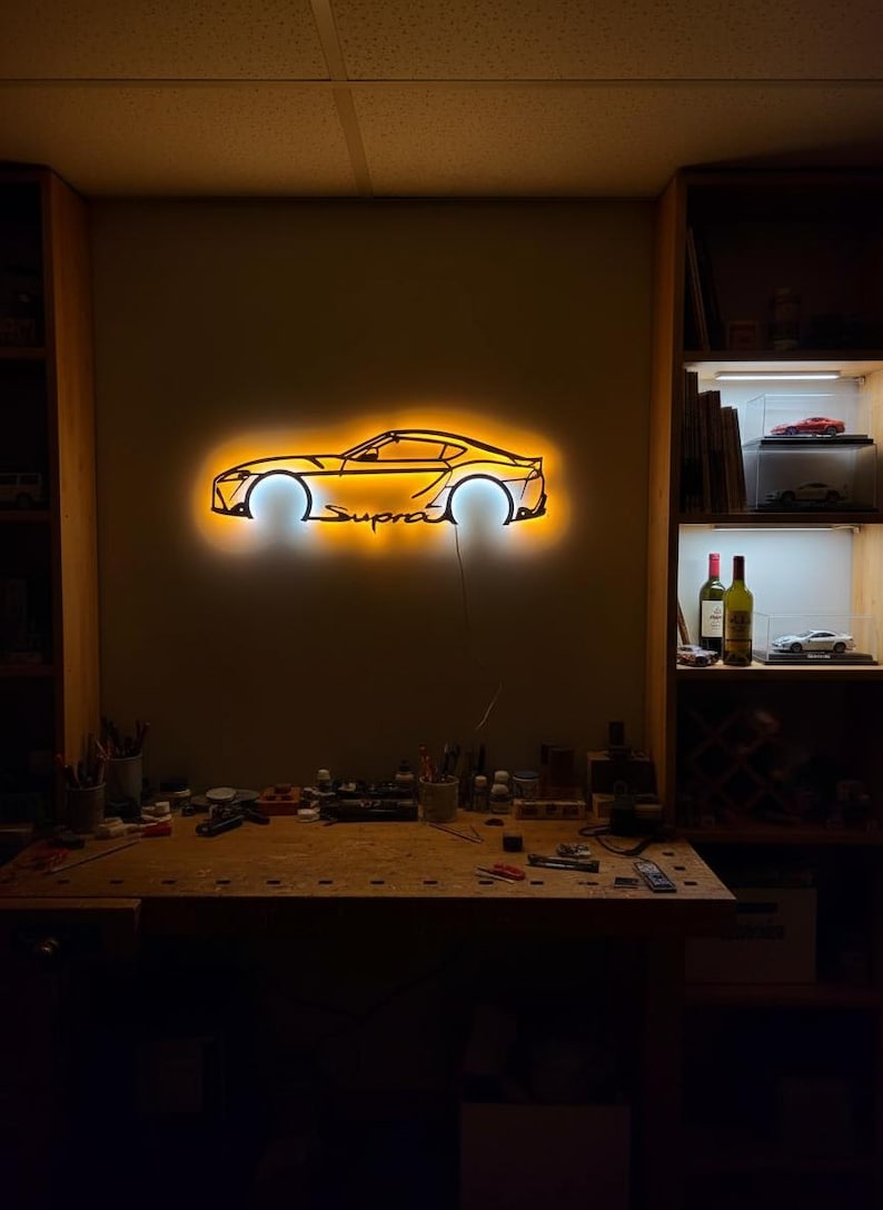 Supra LED Wall Art | JDM Car Light-up Sign - Etsy