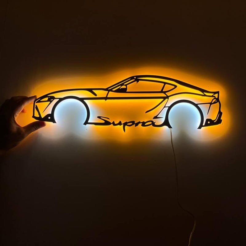 Toyota Supra Car Sign - Etsy