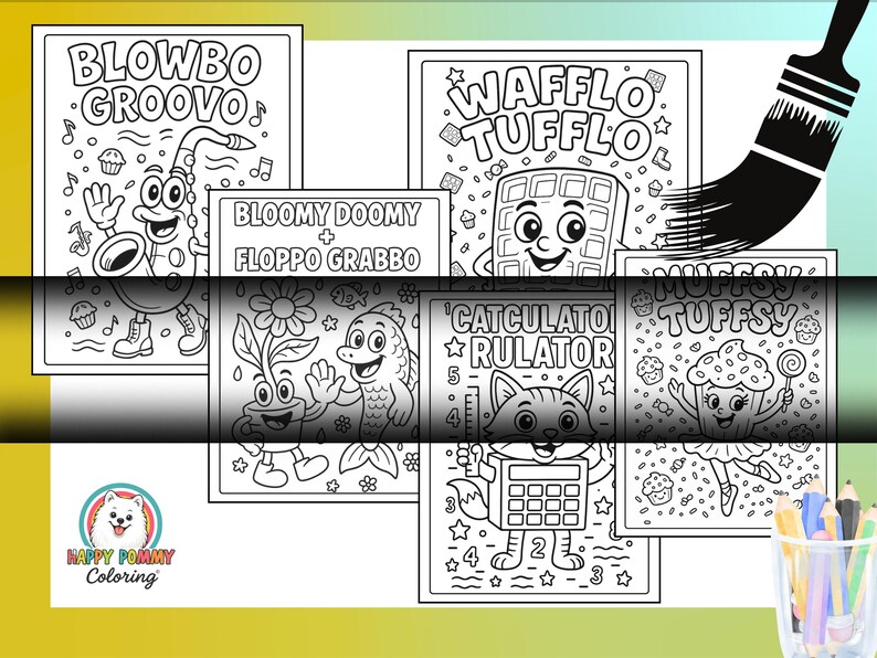 Brainrot Coloring Pages for Kids 4-10 | AI Activity Art Printable Book ...