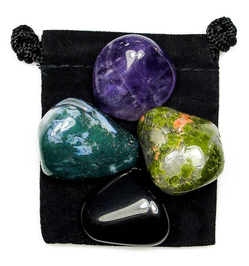 ENERGETIC BLOCKS Tumbled Crystal Healing Set 4 Gemstones - Etsy