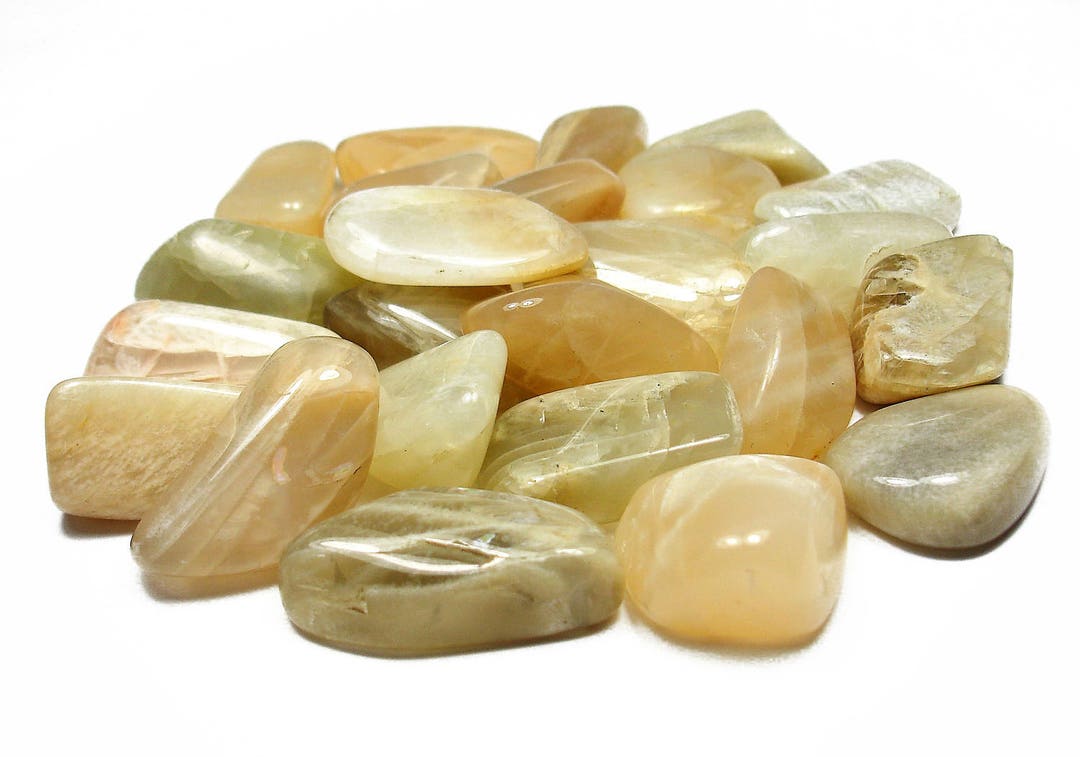 TUMBLED - (1) Medium/large MOONSTONE Crystal With Description Card ...