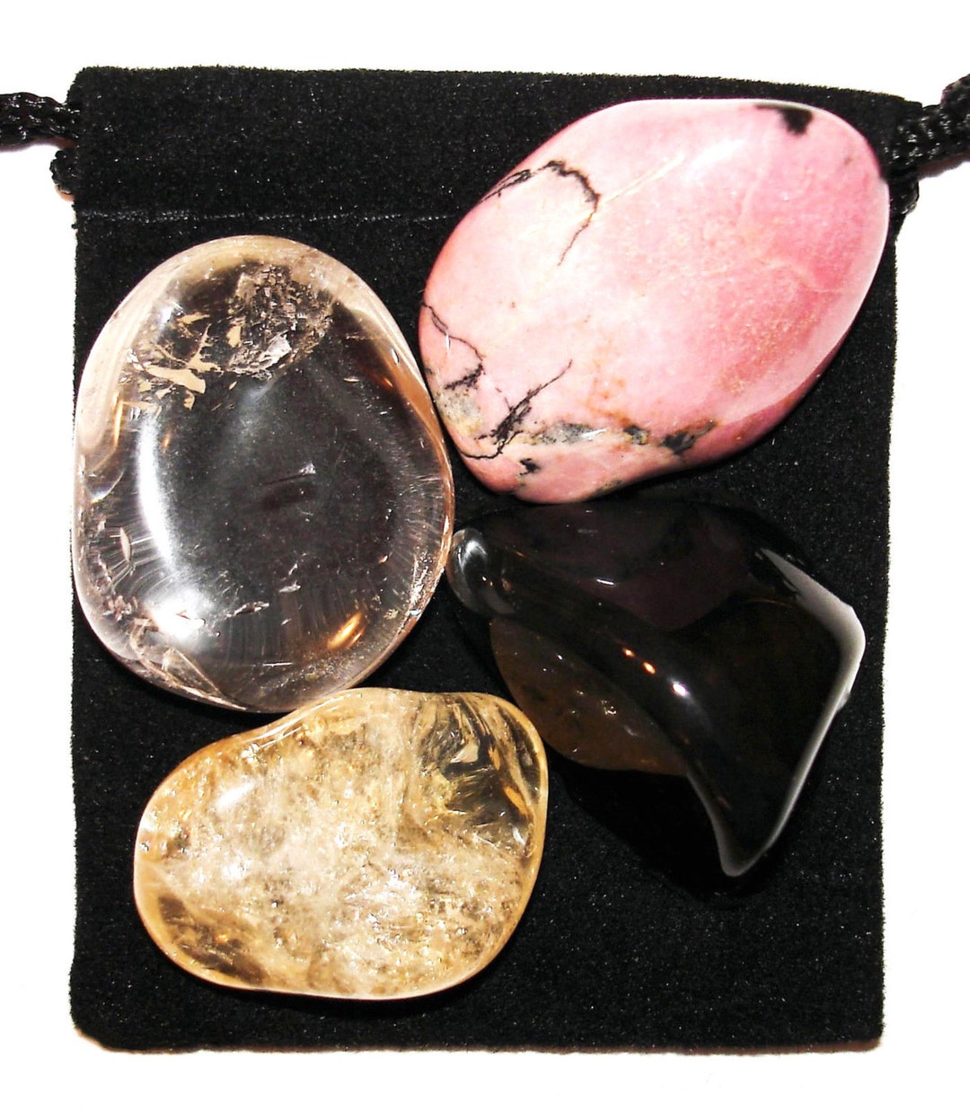 LIFE PATH PURPOSE Tumbled Crystal Healing Set 4 Gemstones W/description ...