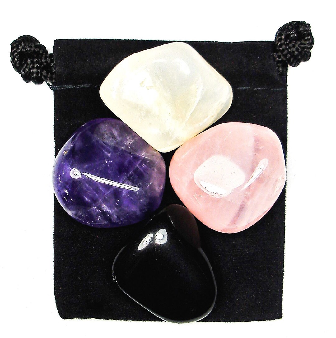 LOST LOVE - Letting GO Tumbled Crystal Healing Set - 4 Gemstones W ...