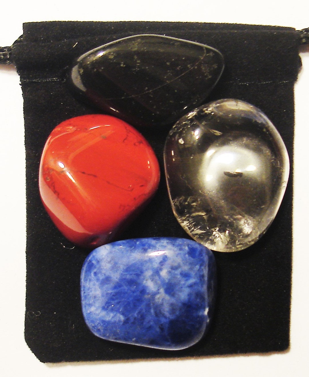RADIATION RECOVERY SUPPORT Tumbled Crystal Healing Set 4 Gemstones W ...