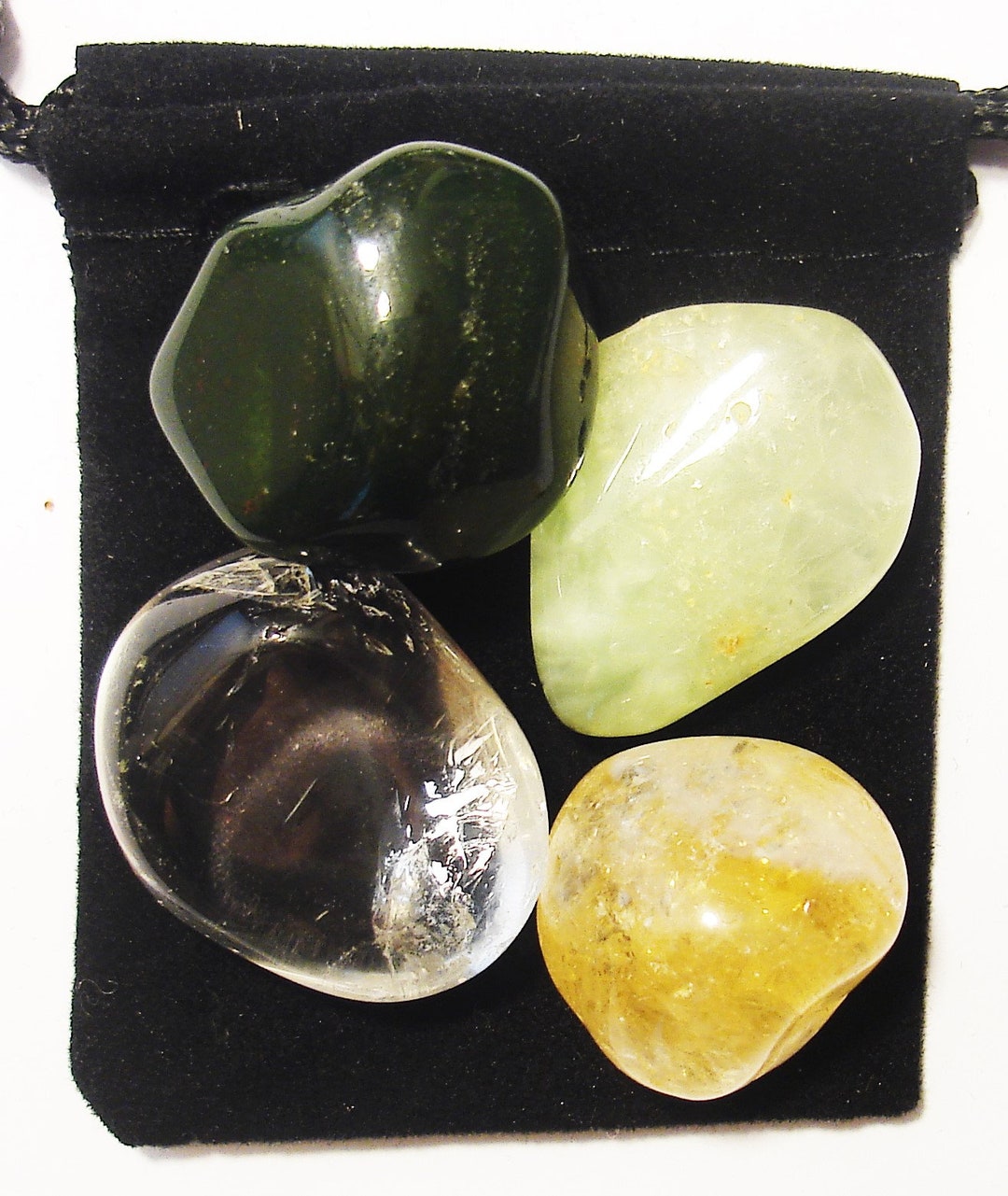 BLADDER SUPPORT Tumbled Crystal Healing Set 4 Gemstones W/description ...