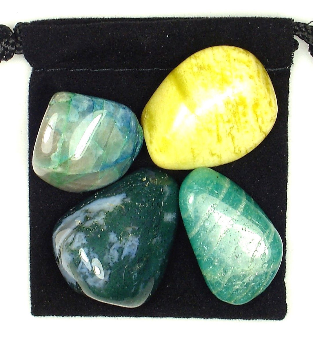 DIABETES SUPPORT Tumbled Crystal Healing Set - 4 Gemstones With Card ...