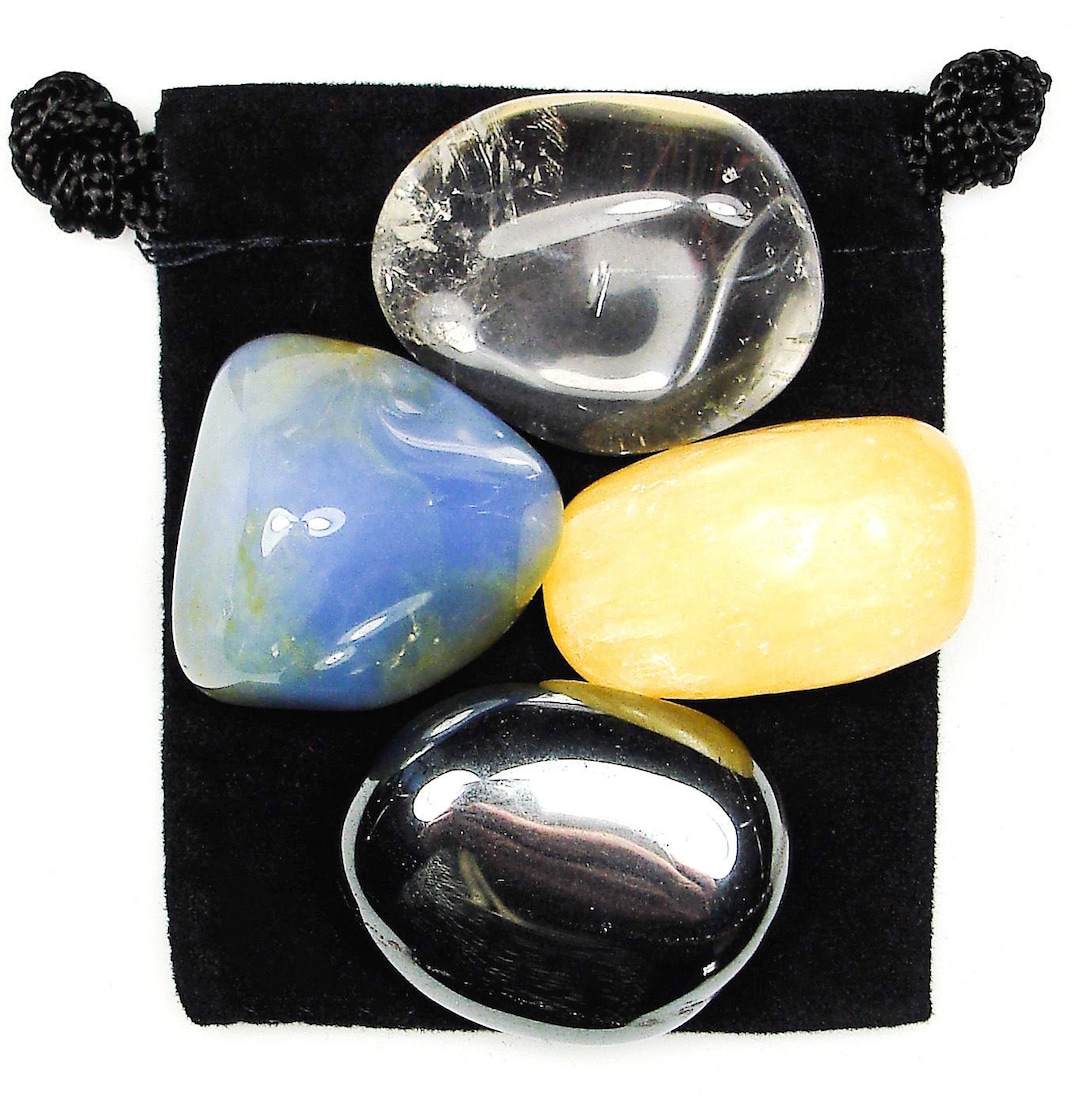MEMORY BOOST Tumbled Crystal Healing Set - 4 Gemstones W/description ...