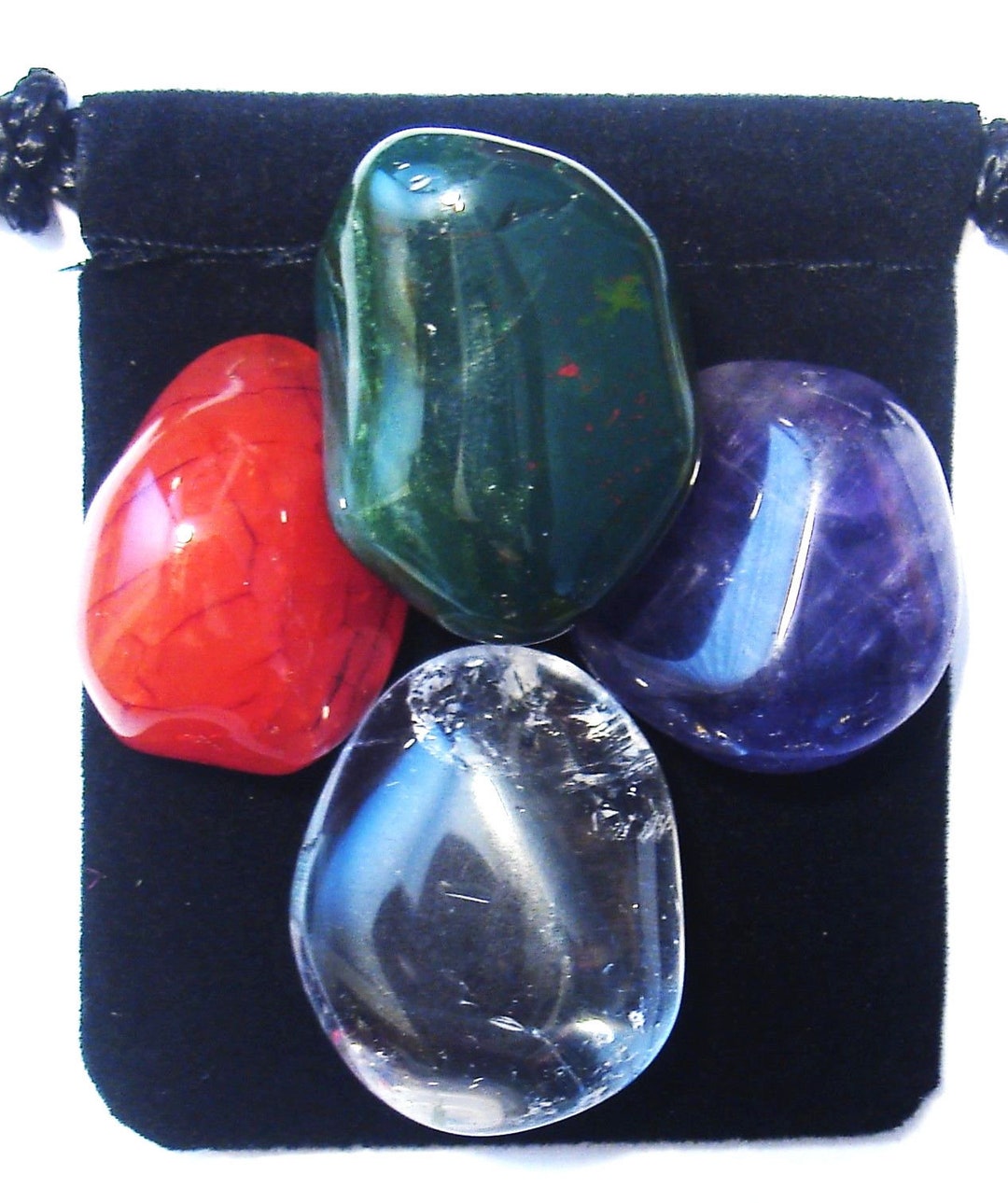 LYMPHOMA SUPPORT Tumbled Crystal Healing Set - 4 Gemstones With ...