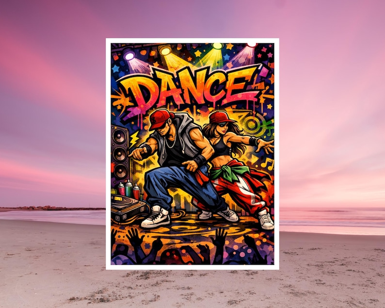 Hip Hop Dance Poster With Bold Graffiti Style - Etsy
