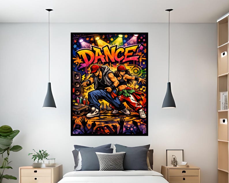 Hip Hop Dance Poster With Bold Graffiti Style - Etsy
