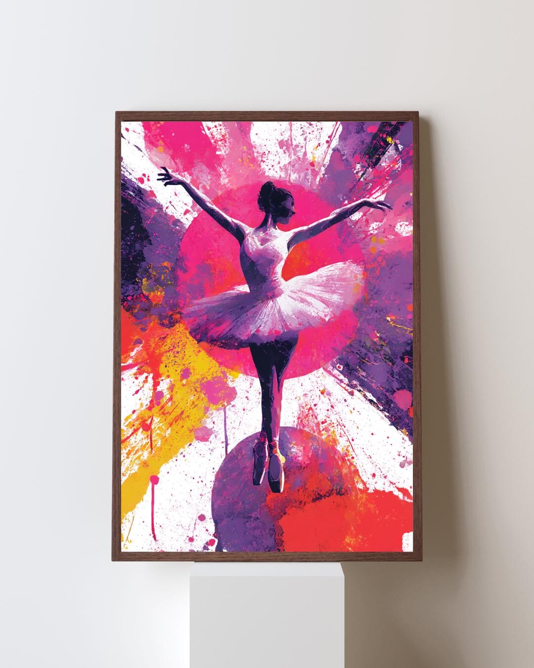 Vibrant Ballerina Art Print, Abstract Splash Painting, Dance Poster - Etsy