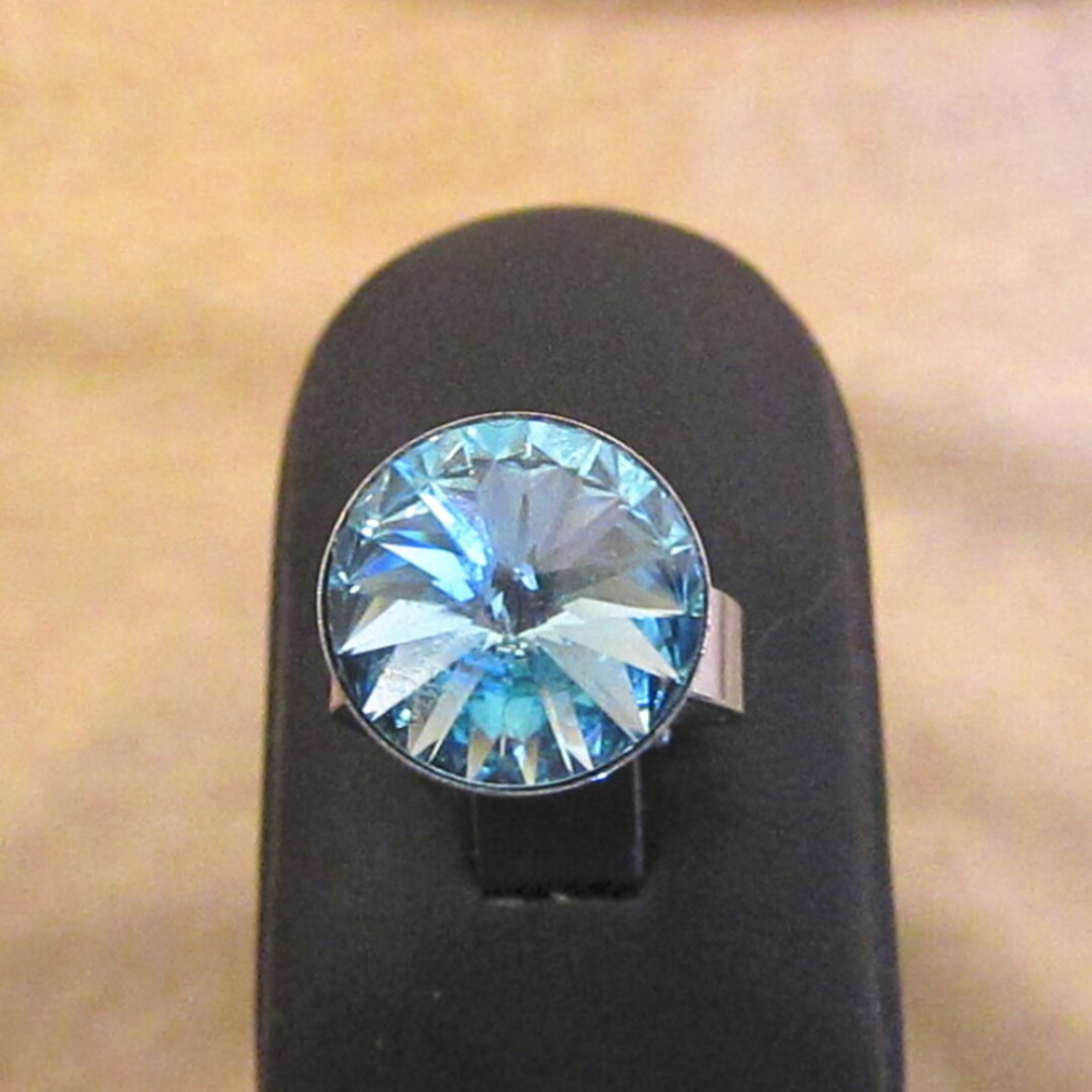 14mm Swarovski Rivoli Adjustable Ring - Etsy