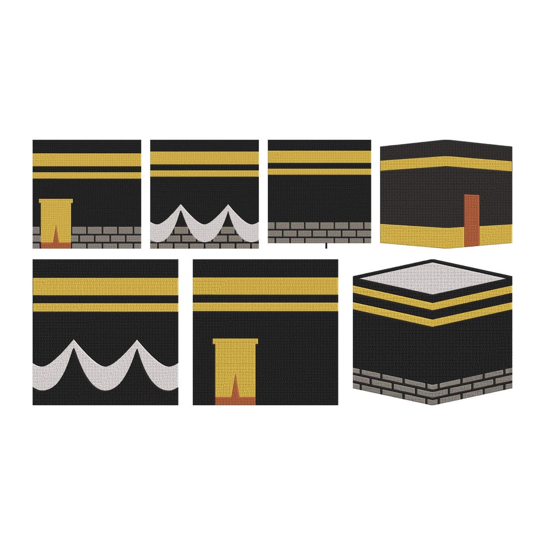 Kaaba Embroidery Design, Kaaba Machine Embroidery File, 6 Design, 5 ...