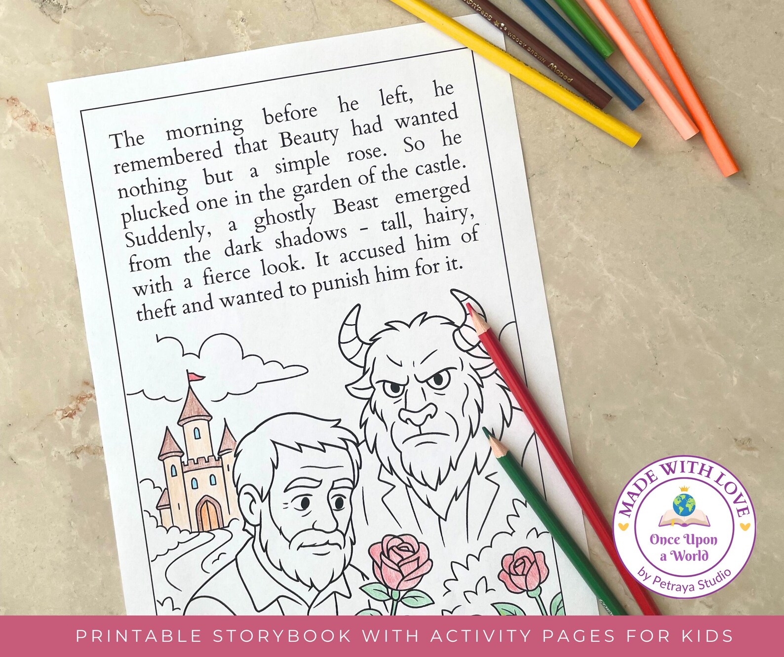 Story Coloring Book Printable | Fairy Tale Story for Kids | Educational ...
