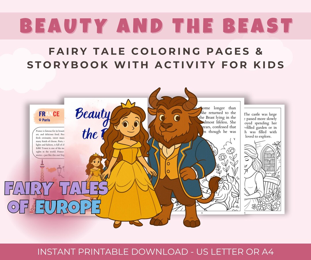 Story Coloring Book Printable | Fairy Tale Story for Kids | Educational ...