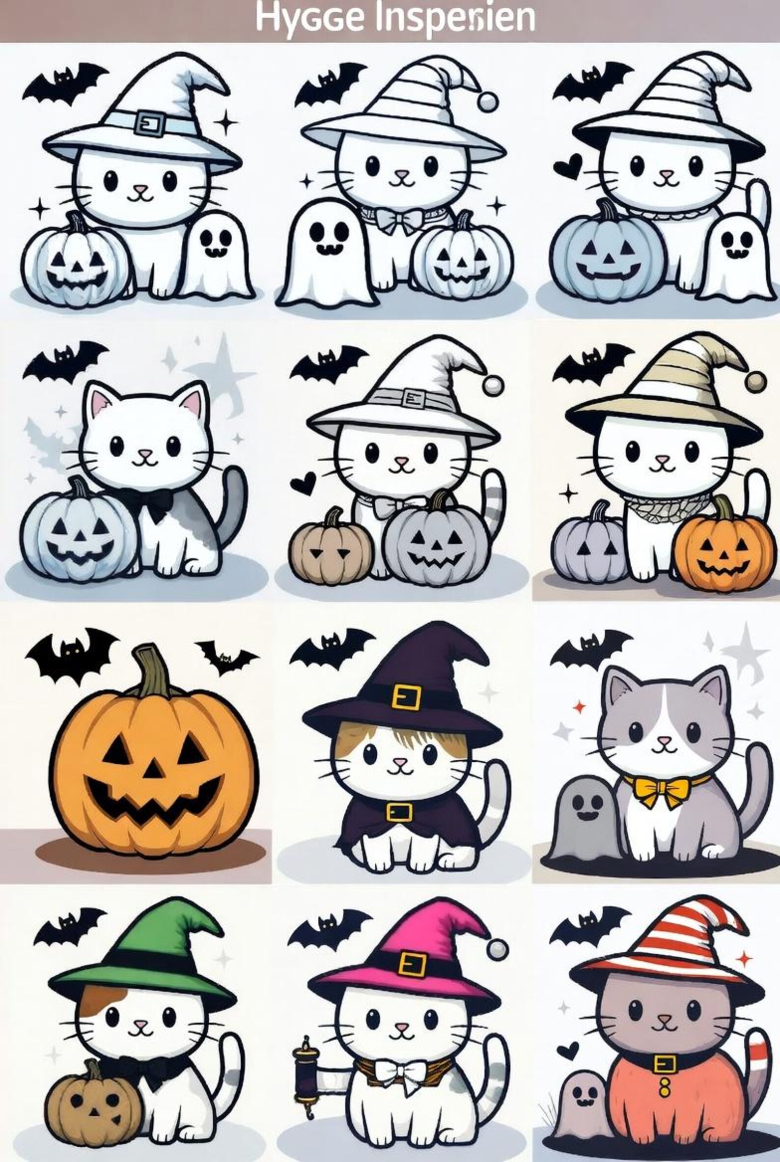 Halloween Coloring Pages: Spooky-cute Designs (printable PDF) - Etsy