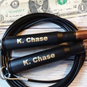 Tactical Black 50 Caliber Functional Fitness Speed Rope WOD Fathers Day ...