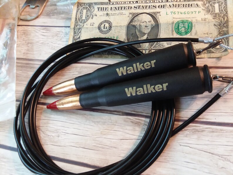 Tactical Black 50 Caliber Functional Fitness Speed Rope WOD Fathers Day ...