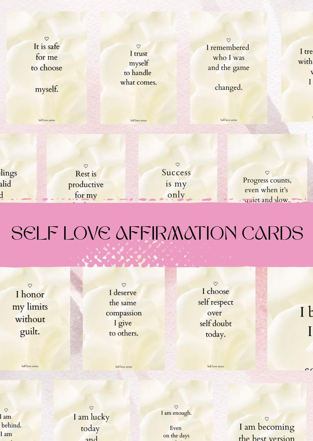 Self-love Affirmation Cards | Printable Motivational Quotes | Positive ...