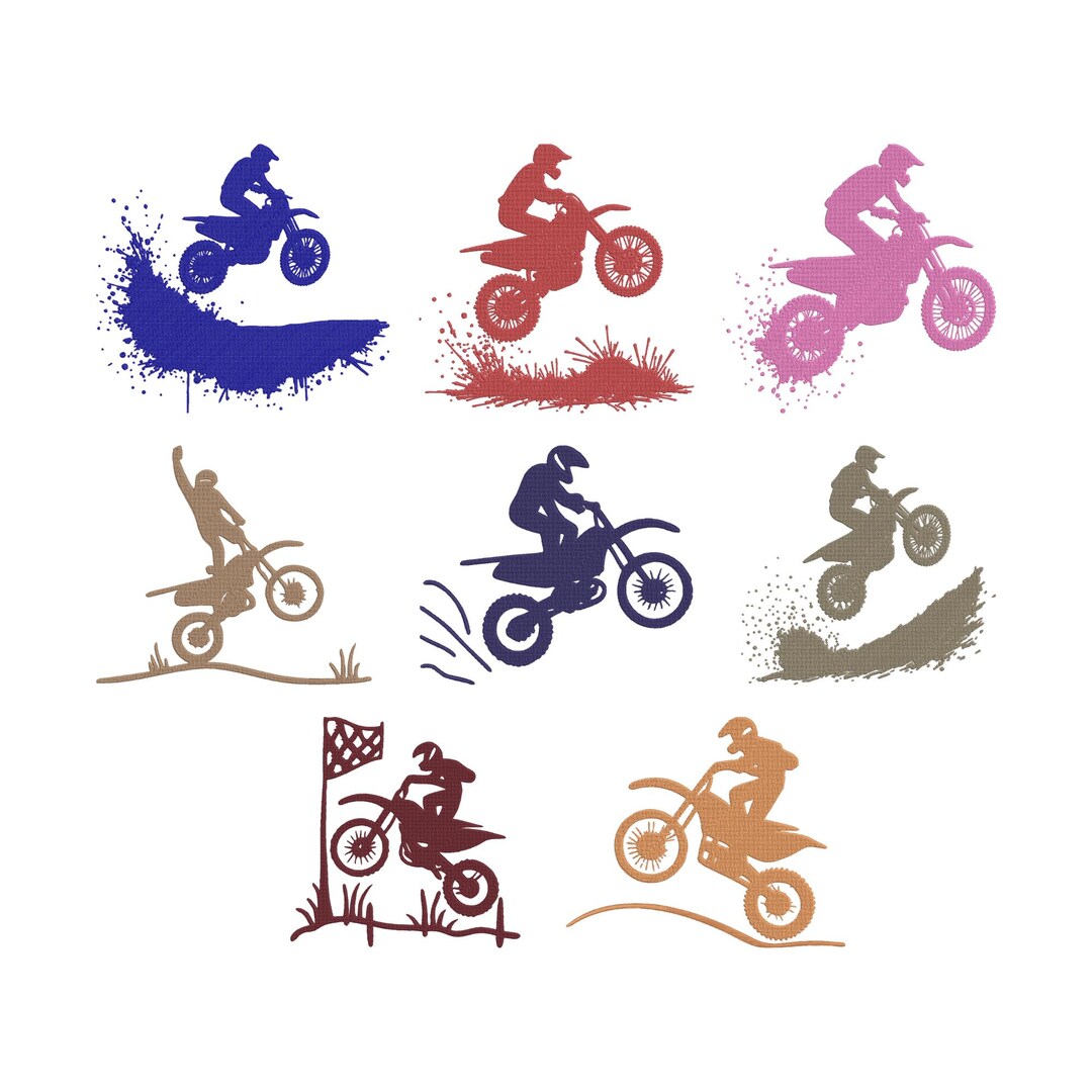Motocross Dirt Bike Embroidery Design, Motocross Dirt Bike Machine ...