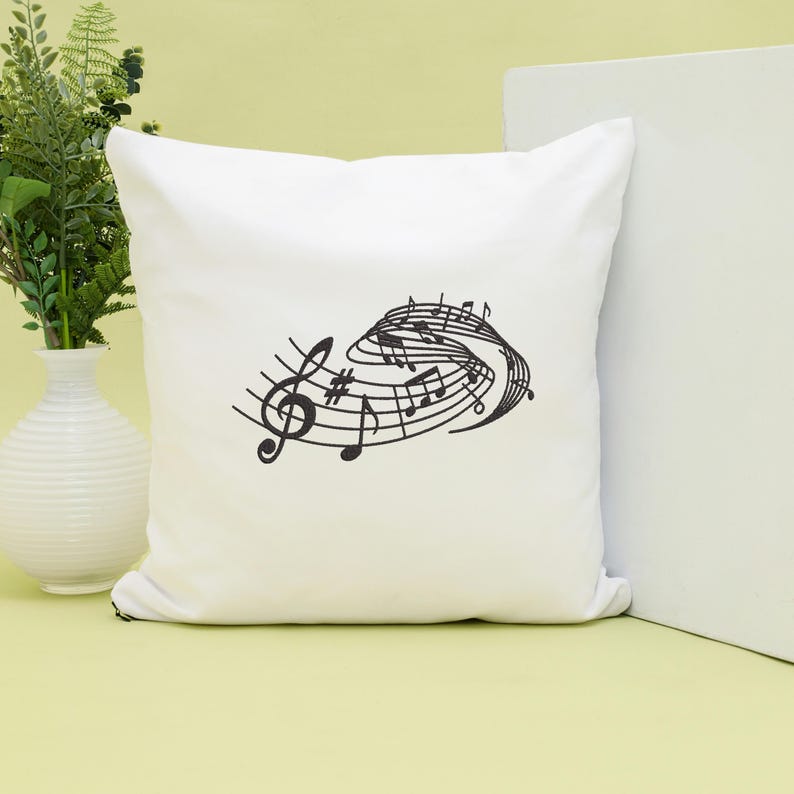 Music Notes Embroidery Design, Music Notes Machine Embroidery File, 10 ...