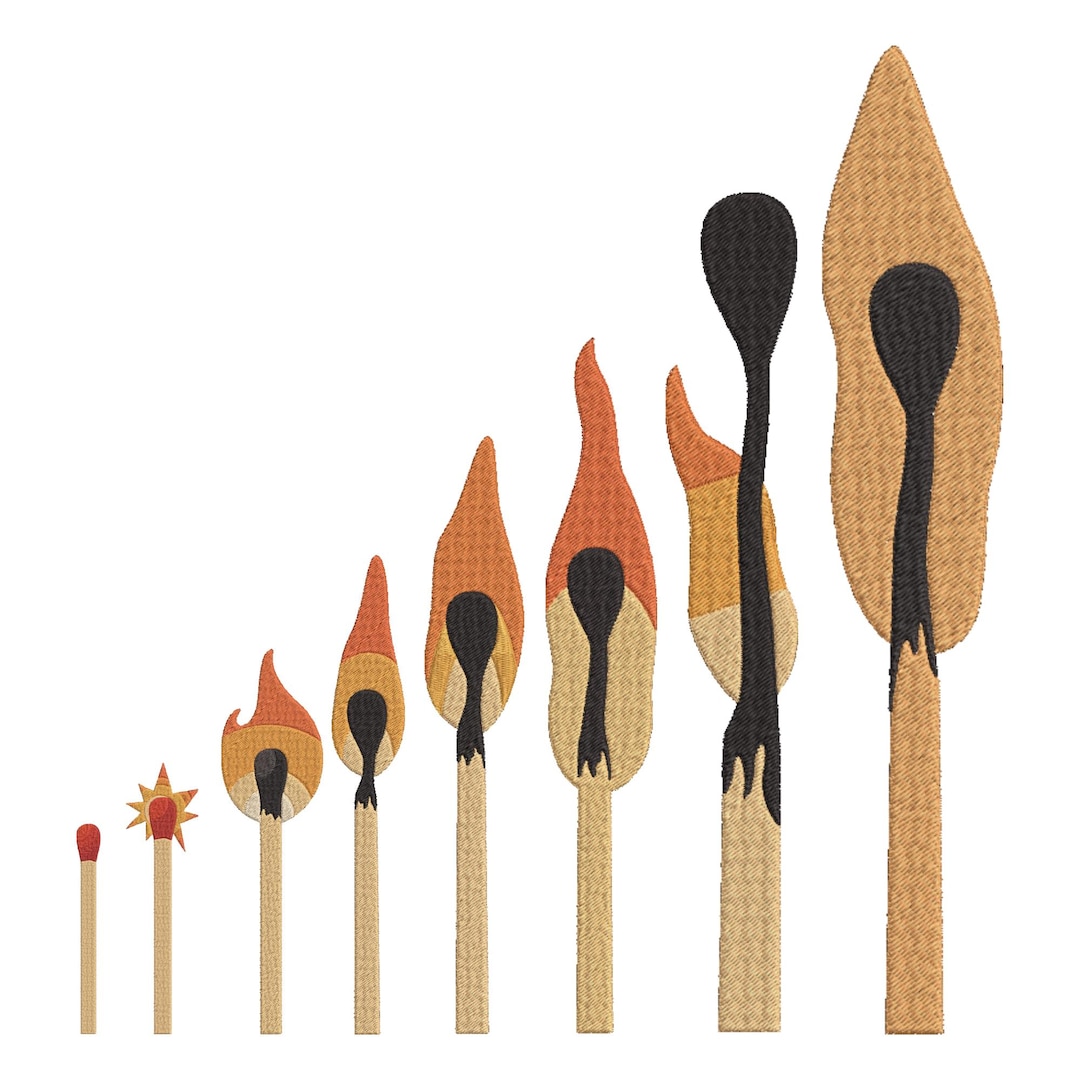 Burning Matchstick Embroidery Design, Burning Matchstick Machine ...