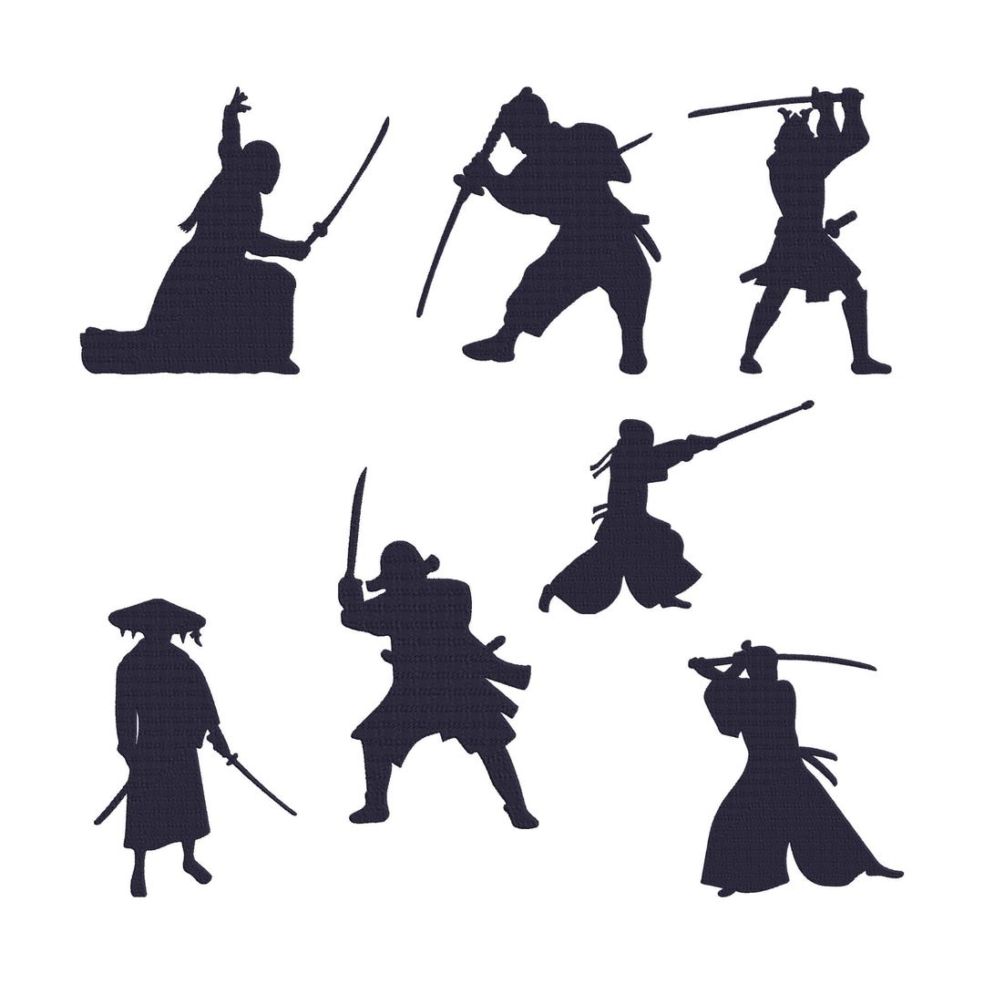Samurai Warrior File, Samurai Machine Embroidery , 7 Design, 6 Size ...