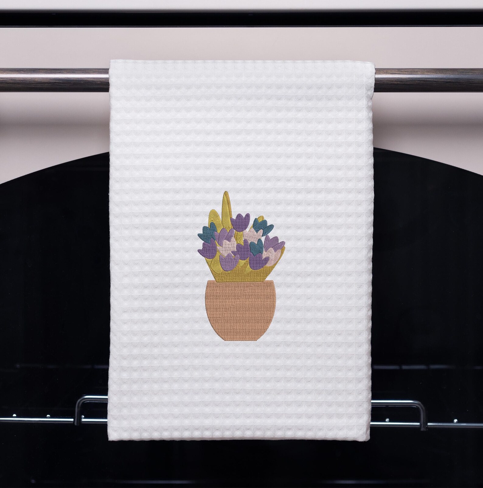Flower Pot Embroidery Design, Vase Embroidery Botanical Machine ...