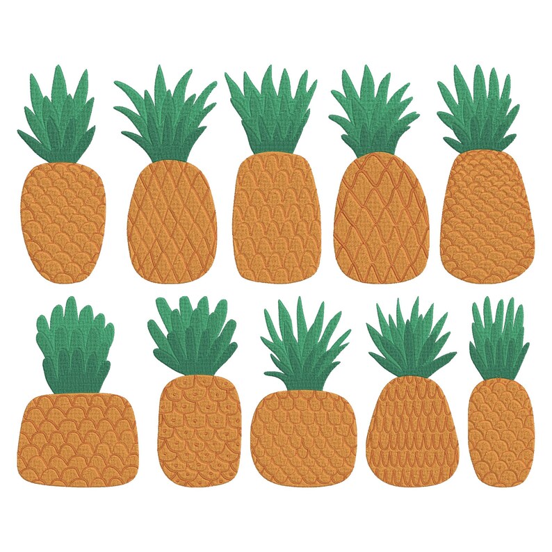 Pineapple Clipart Bundle Style Design, Tropical Fruit, Summer Pineapple ...