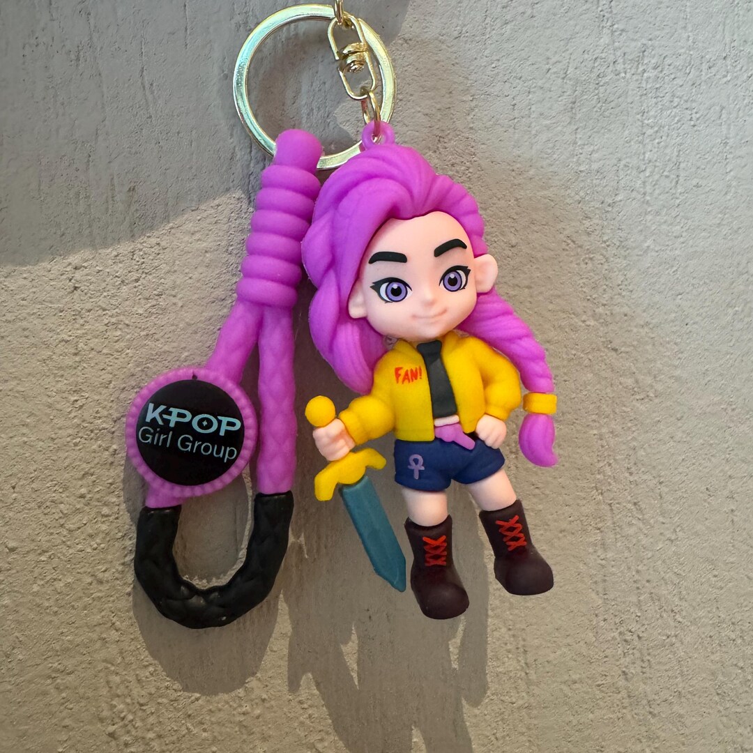 K-pop Demon Hunters Keychain RUMI Kpop Girl Group Keyring for Bags ...