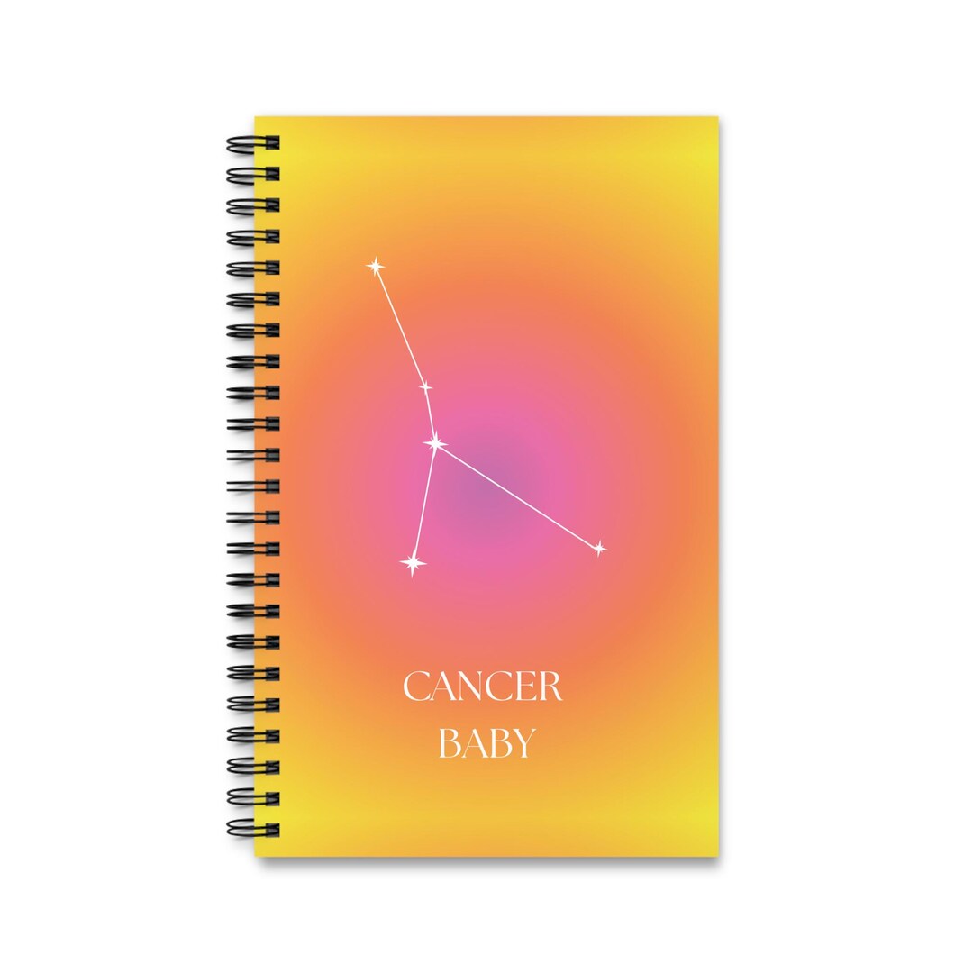 Cancer Baby Spiral Journal, Astrology Gifts, Personalized Notebook ...