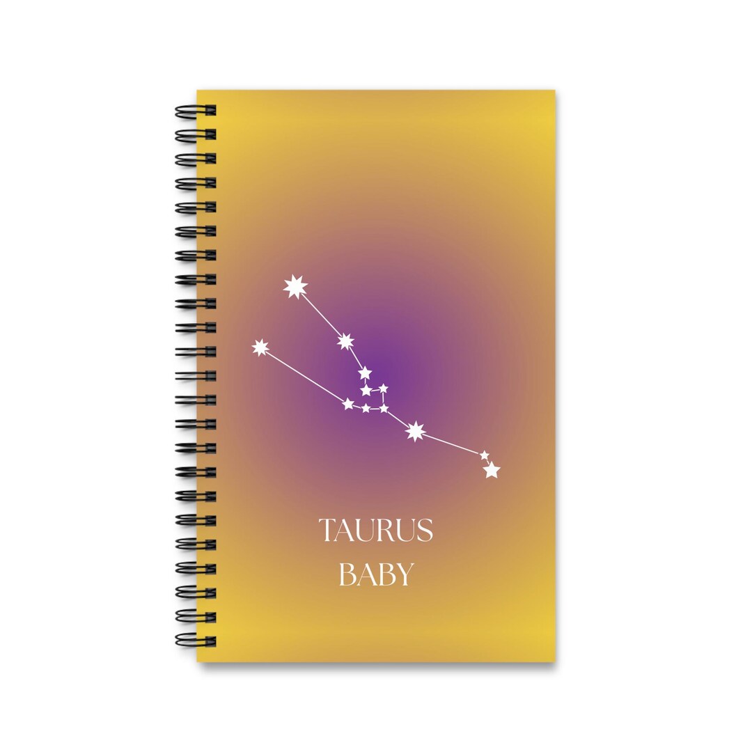 Taurus Baby Spiral Journal, Astrology Diary, Constellation Notebook ...