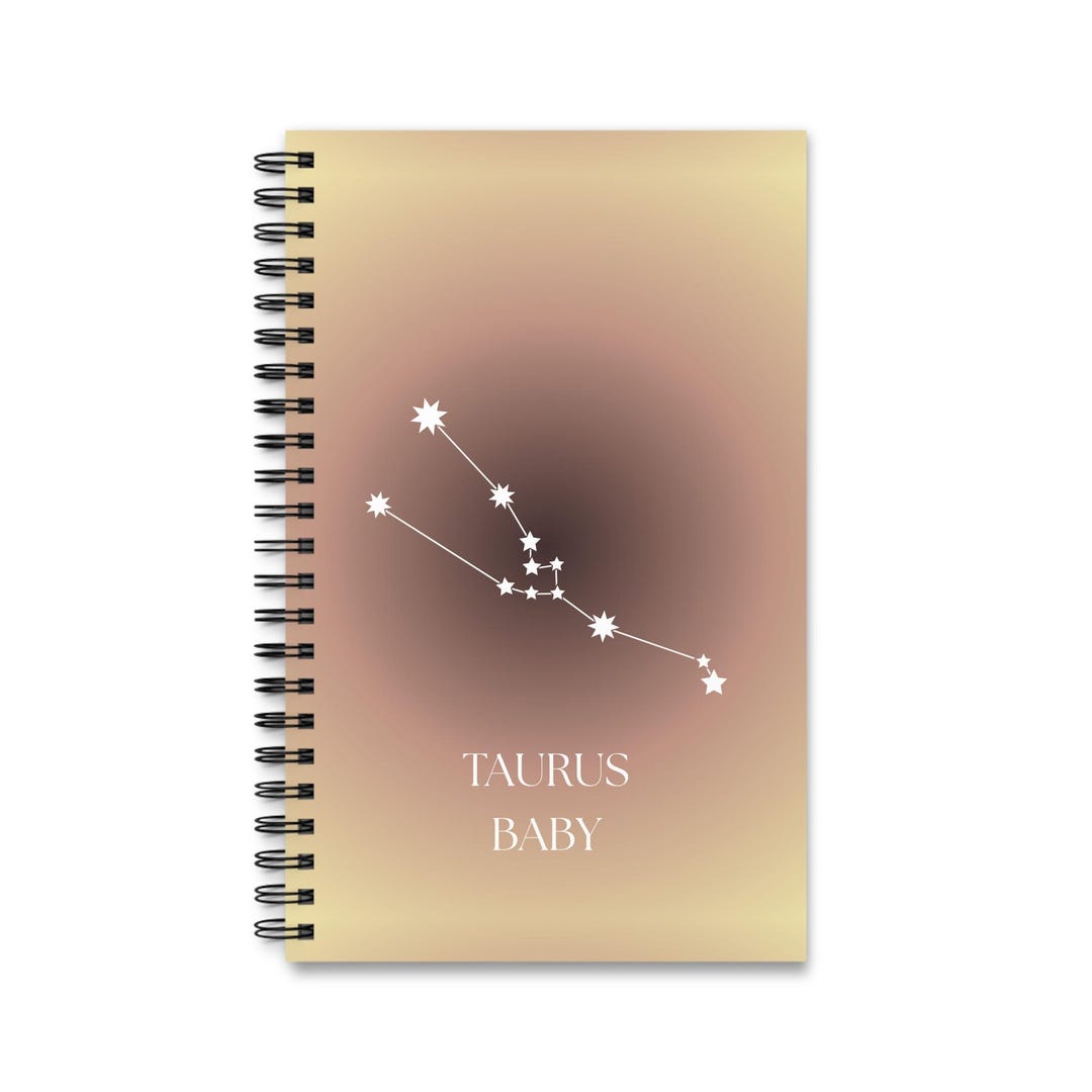Taurus Baby Spiral Journal, Astrology Notebook, Personalized Gift ...
