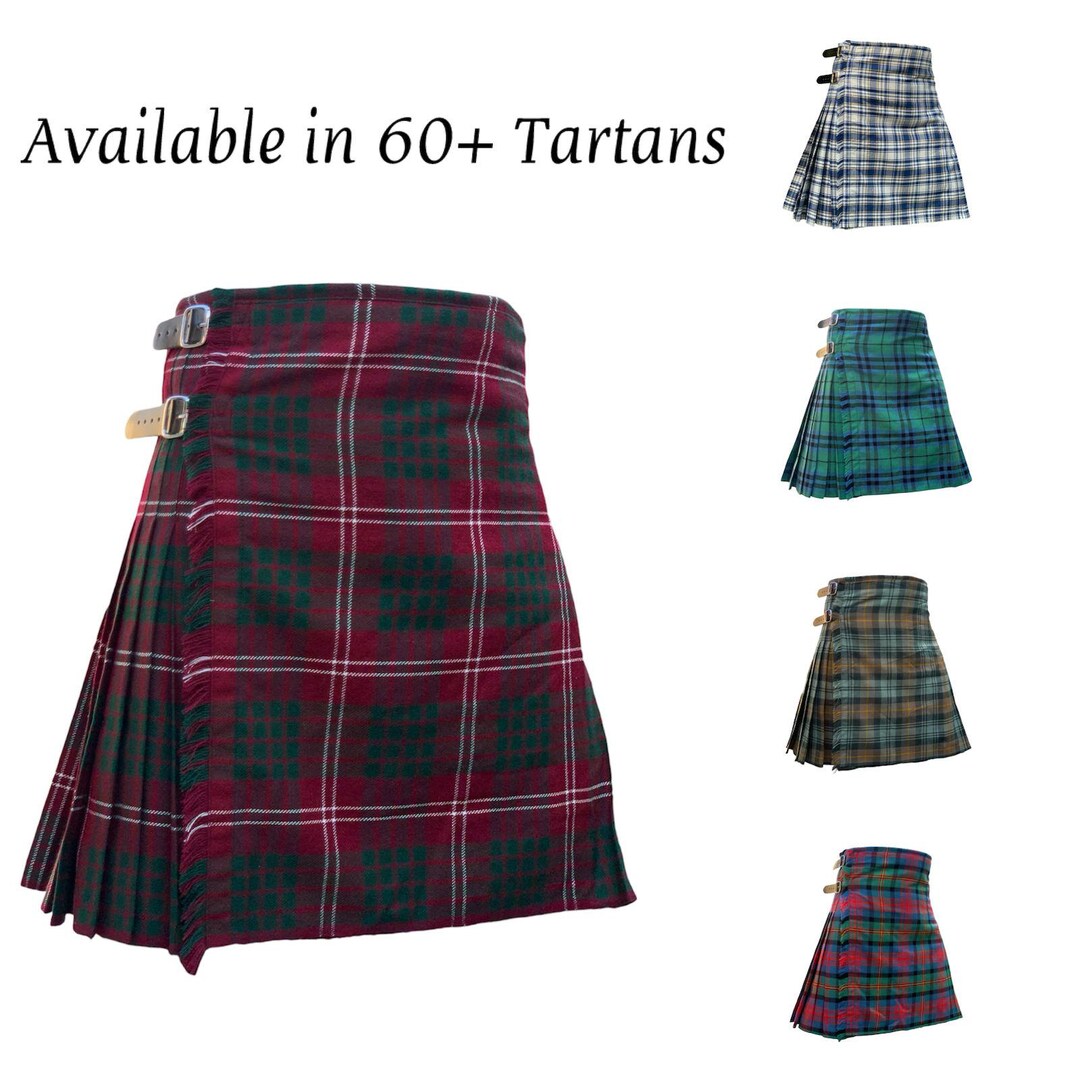 Traditional Scottish Tartan 8 Yard Kilt Highland Kilt for Mens ...