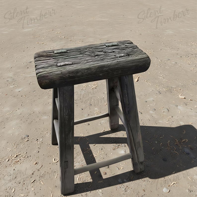 Antique Barnwood Stool - Etsy Singapore