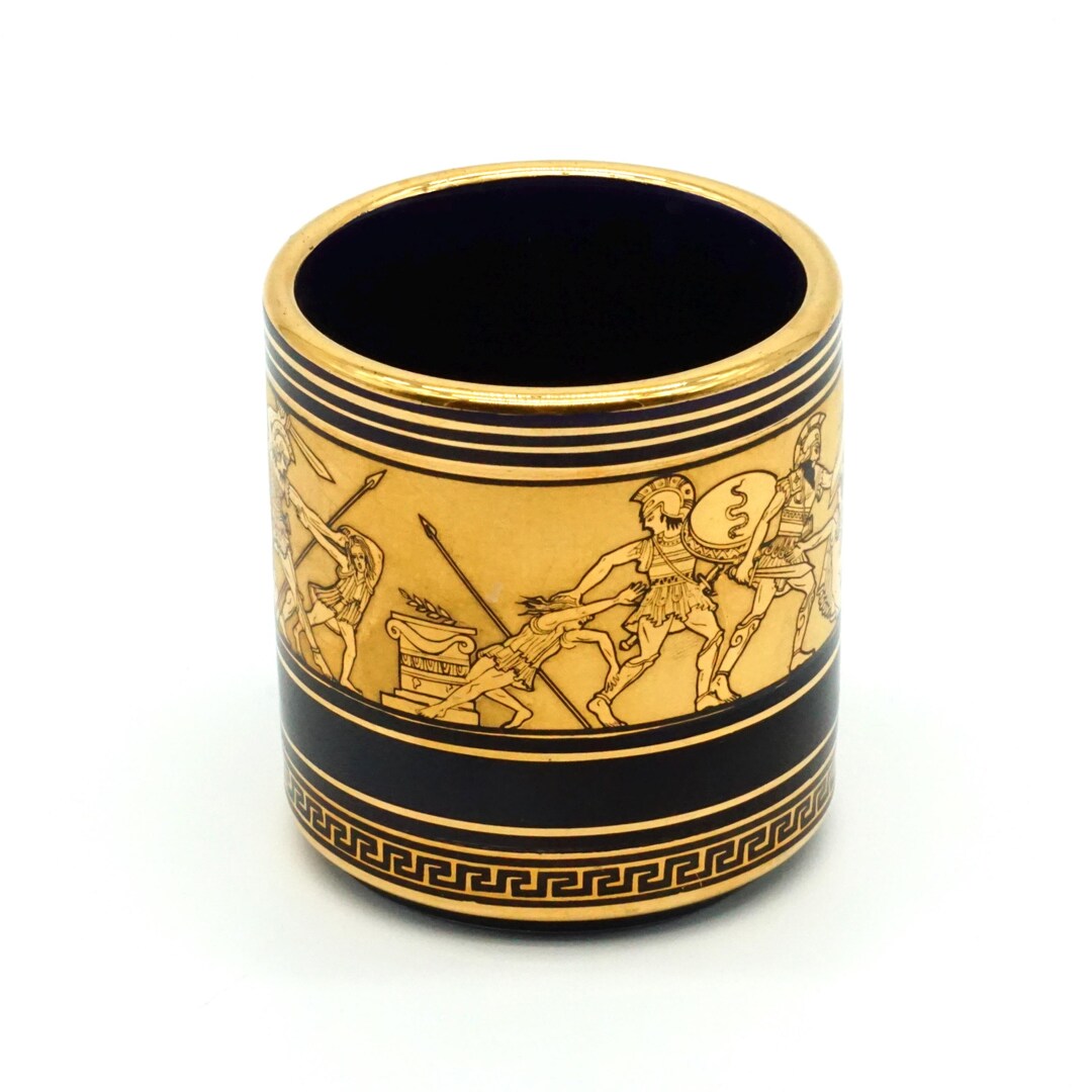 Greek 24K Gold Gilded Mug – Ancient Warrior Design - Etsy